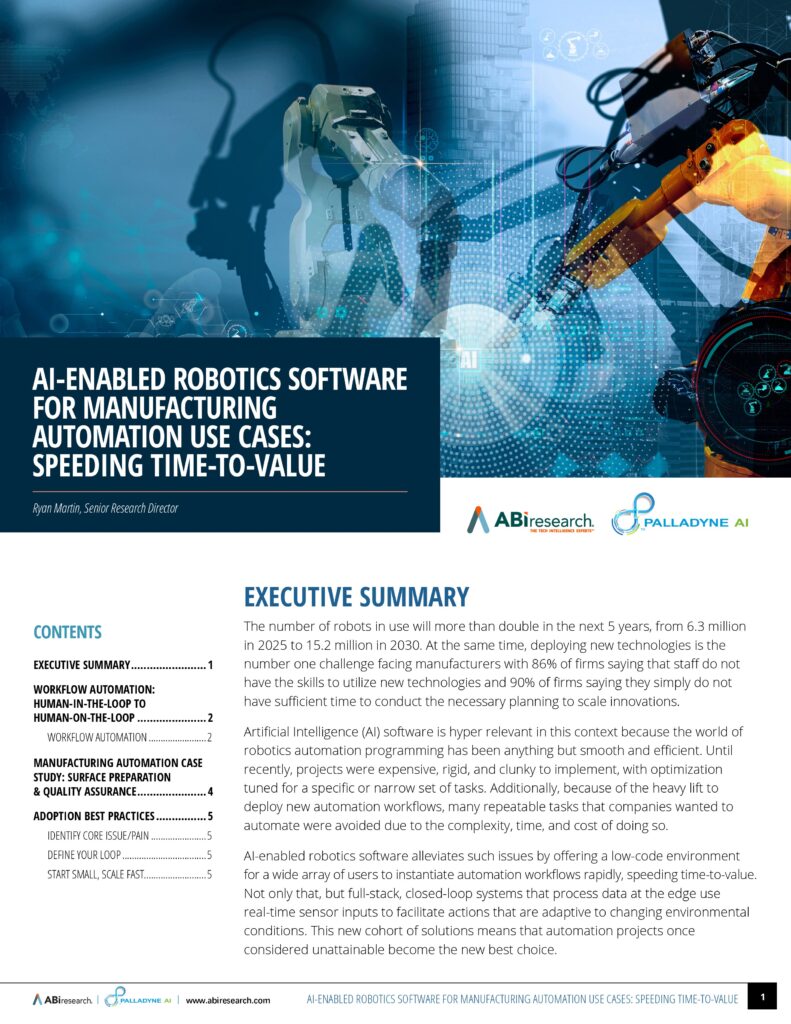 ABI Whitepaper: AI-Enabled Robotics Software for Manufacturing | Palladyne AI Robotics Software ...